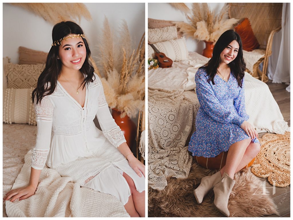 Boho Studio Portraits | Amanda Howse Photography